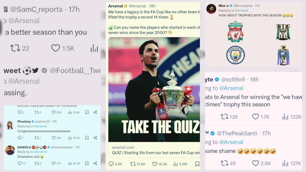 SHOTS FIRED! Arsenal Social Media Post Brutally Trolled By Rivals ...